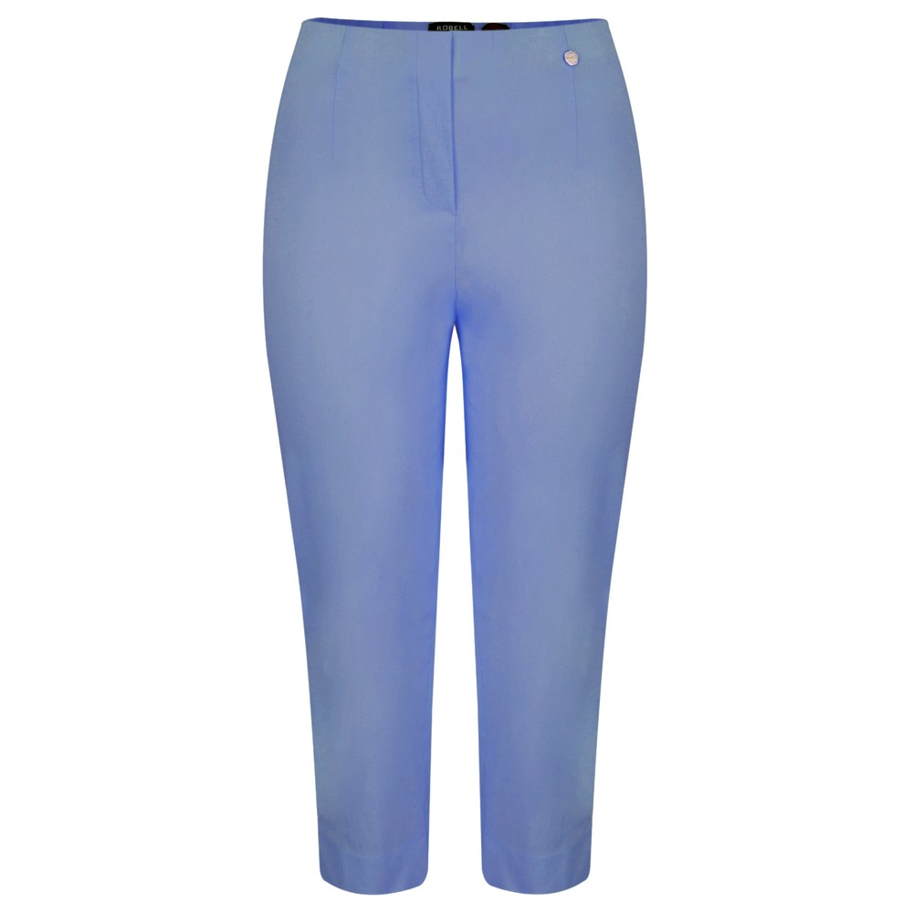 Robell Marie 07 Azure Blue Cropped Trouser in Azure Blue 600