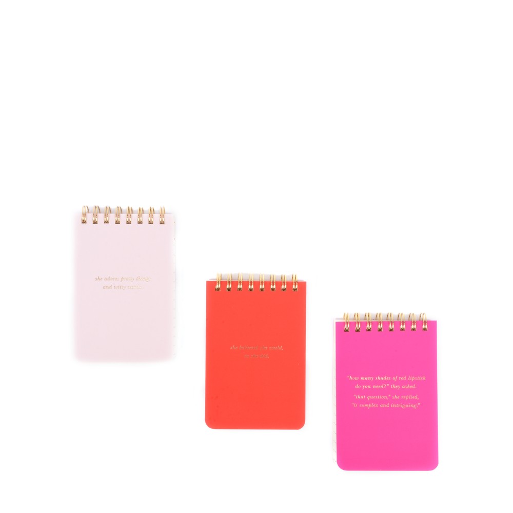 Kate Spade She Statements Spiral Notepad Set in Multi