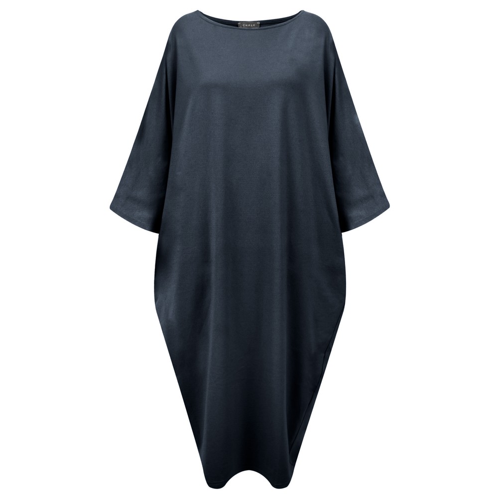 Chalk Ruth Dress in Navy