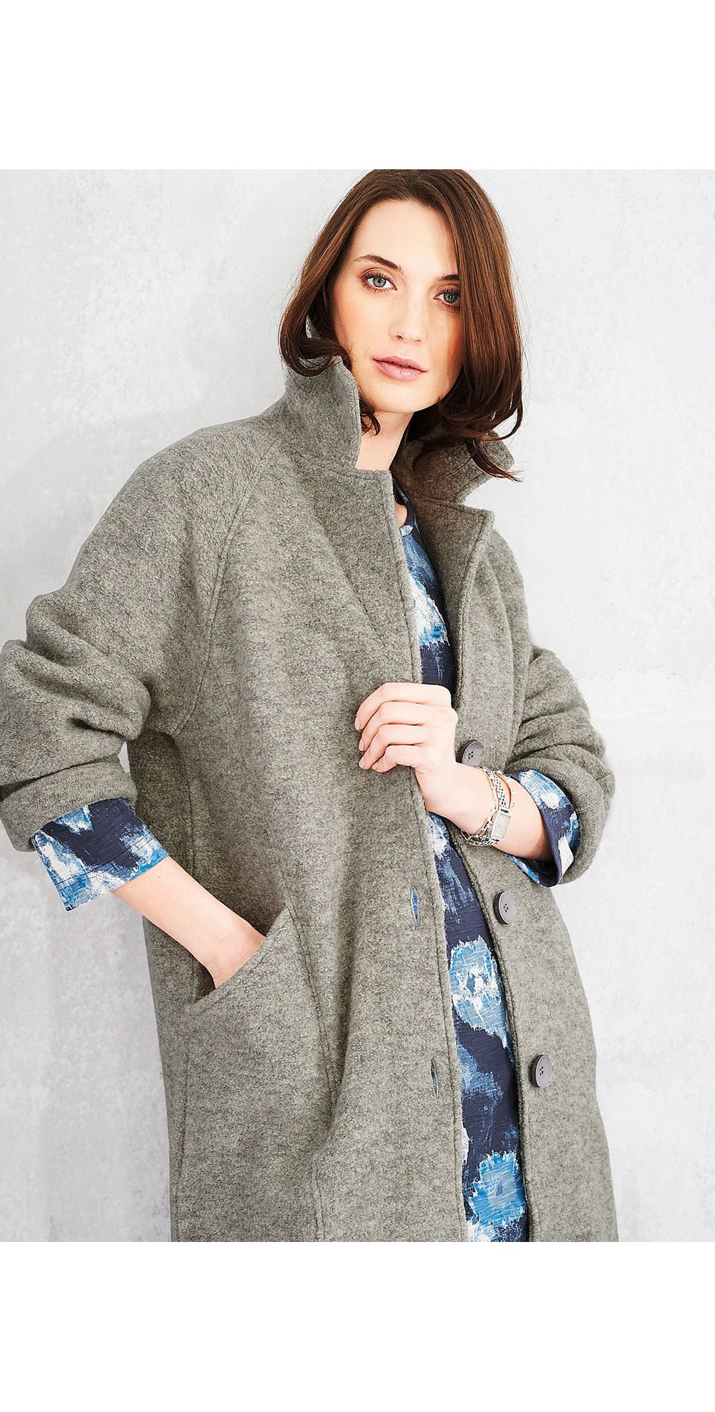 Adini Alpine Knit Lucille Coat in Silver