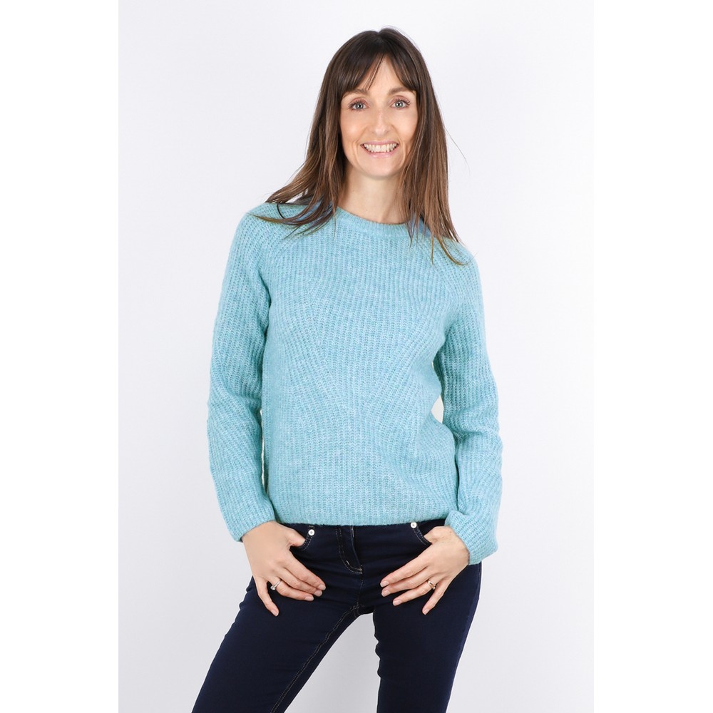 Sandwich Clothing Chunky Knit Jumper in Aqua