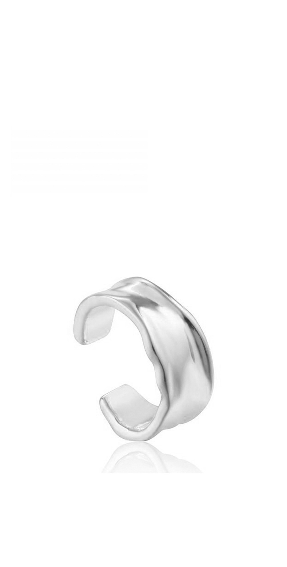Ania Haie Crush Ear Cuff in Silver