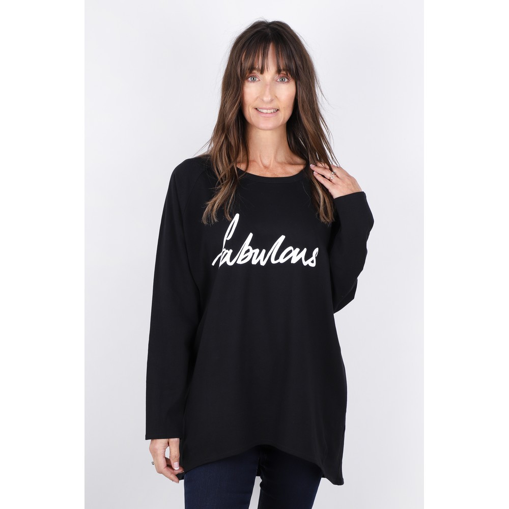 Chalk Robyn Fabulous Top in Black / White
