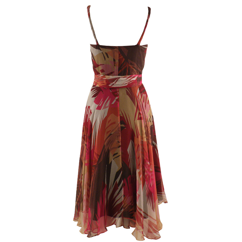 Stills Clothing Printed Silk Leaves Dress\n\r in Vermilion