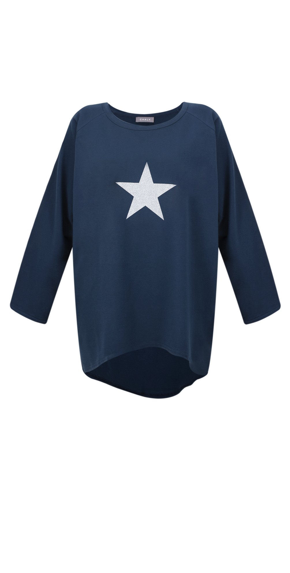 Chalk Robyn Star Top in Navy / Silver