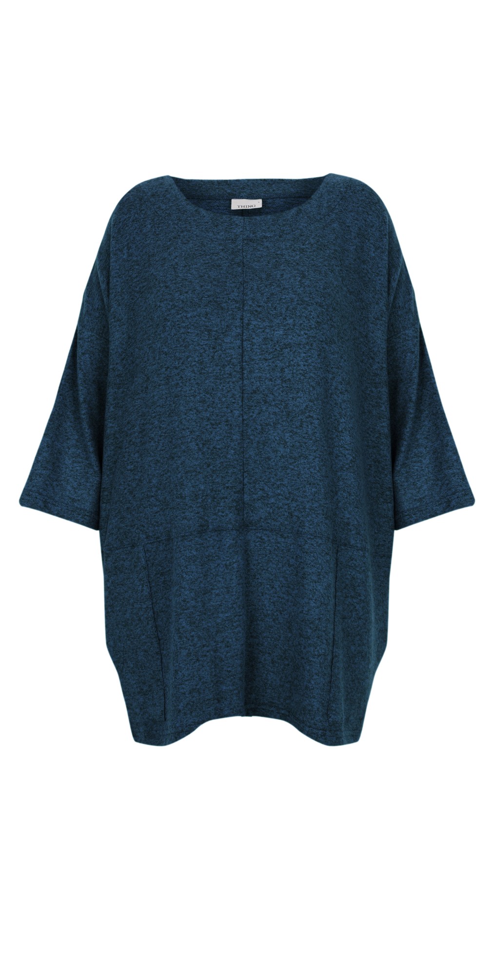 Thing Oversized Two Pocket Slouch Top in Denim