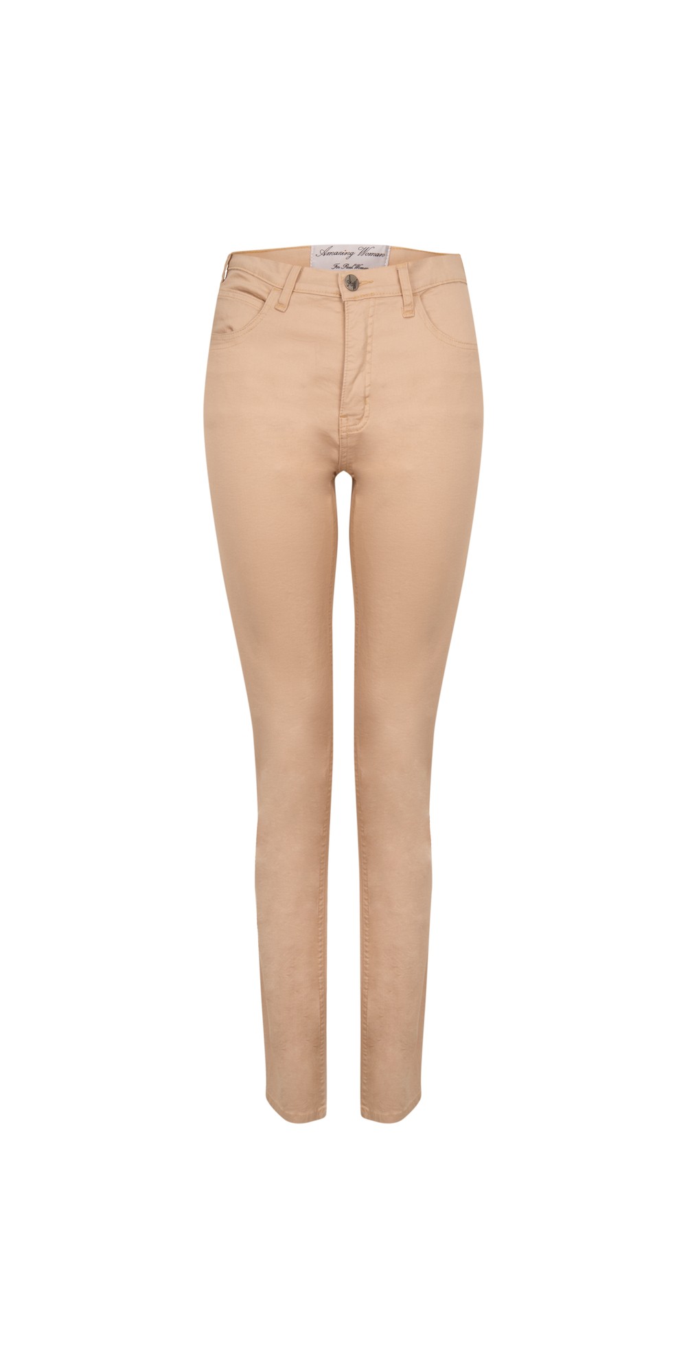 Amazing Woman Moonlite 02 Slimfit Cotton Stretch Jean in Beige