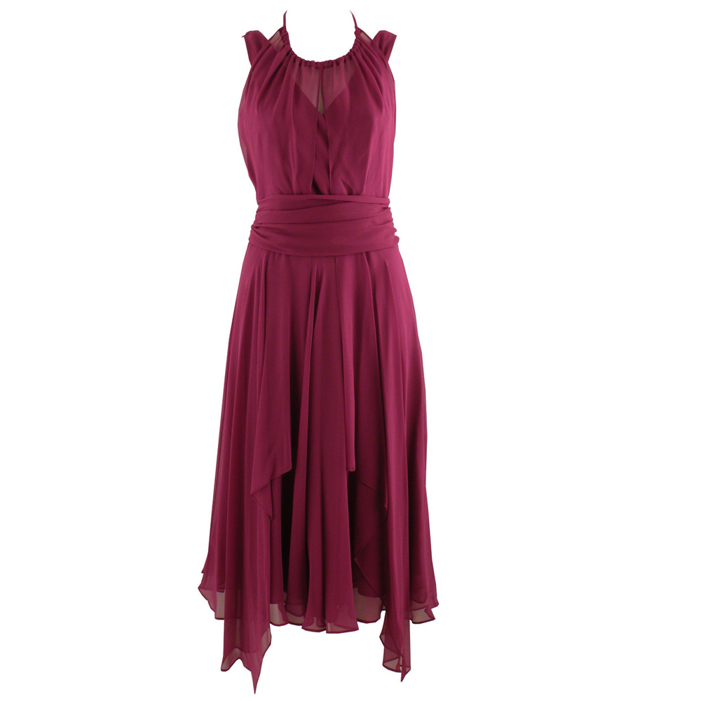 Stills Clothing Silk Voile Dress in Raspberry