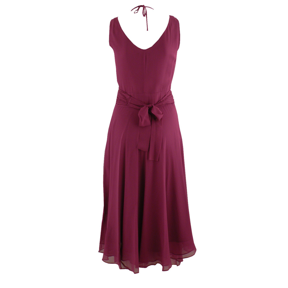 Stills Clothing Silk Voile Dress in Raspberry