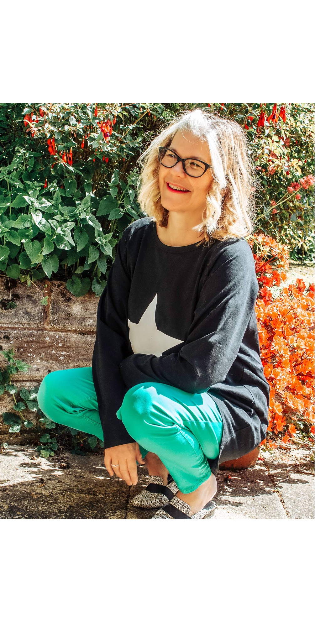 Chalk Robyn Star Top in Black / White