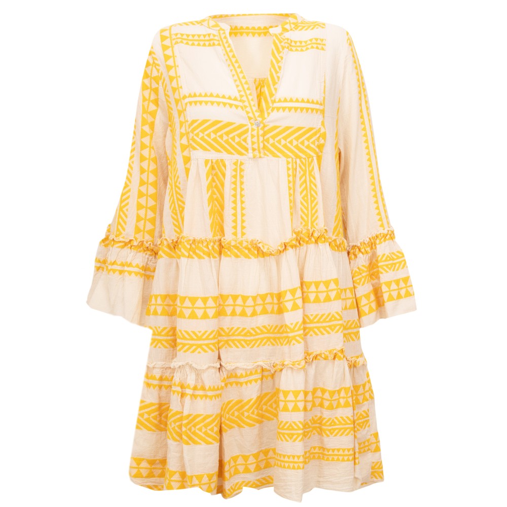 TOC Ella Greek Style Tunic Dress in Yellow