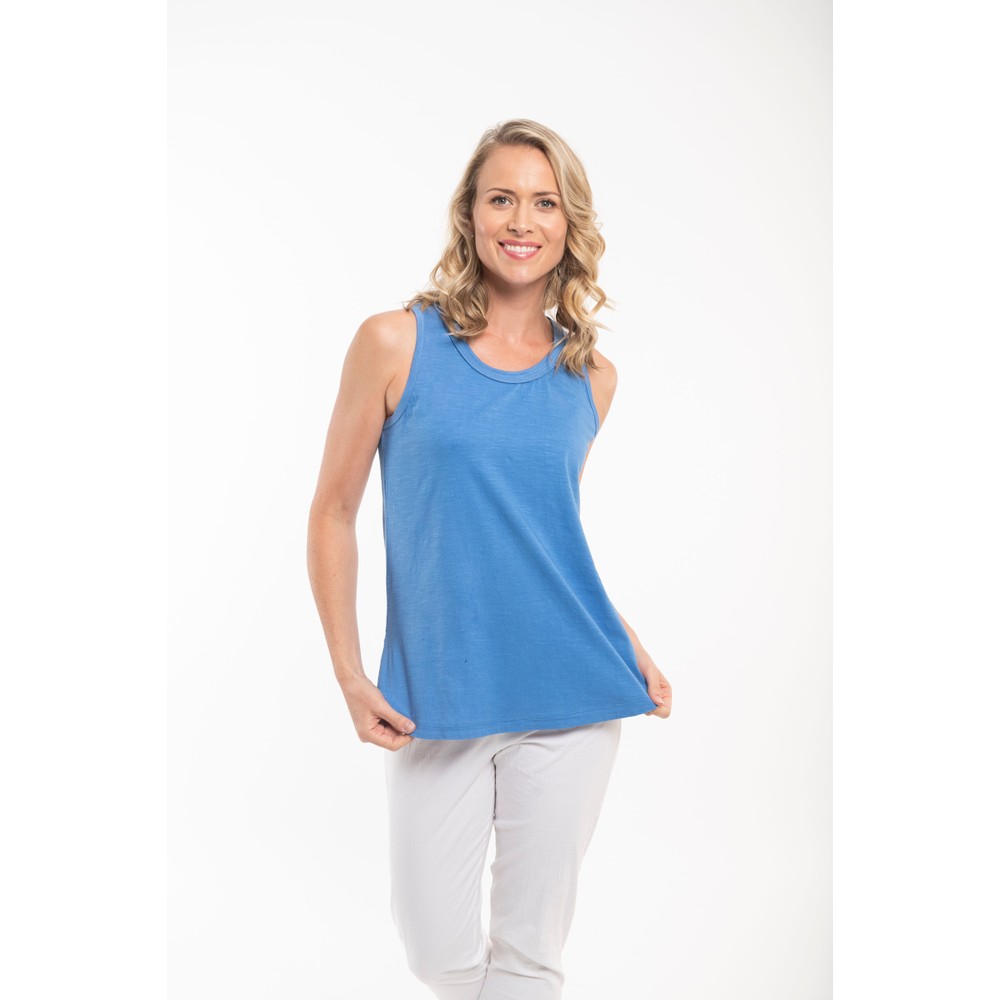 Orientique Essential Cami Tee Top in Blue
