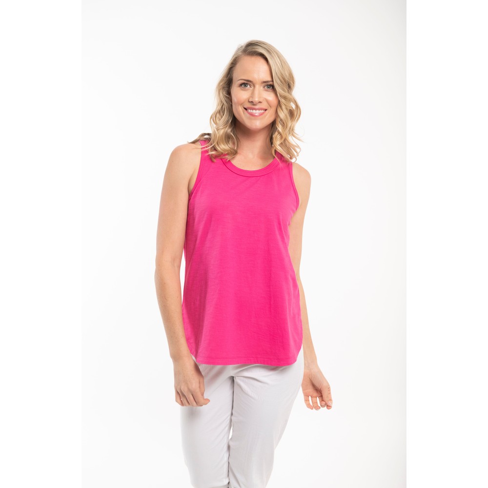 Orientique Essential Cami Tee Top in Pink