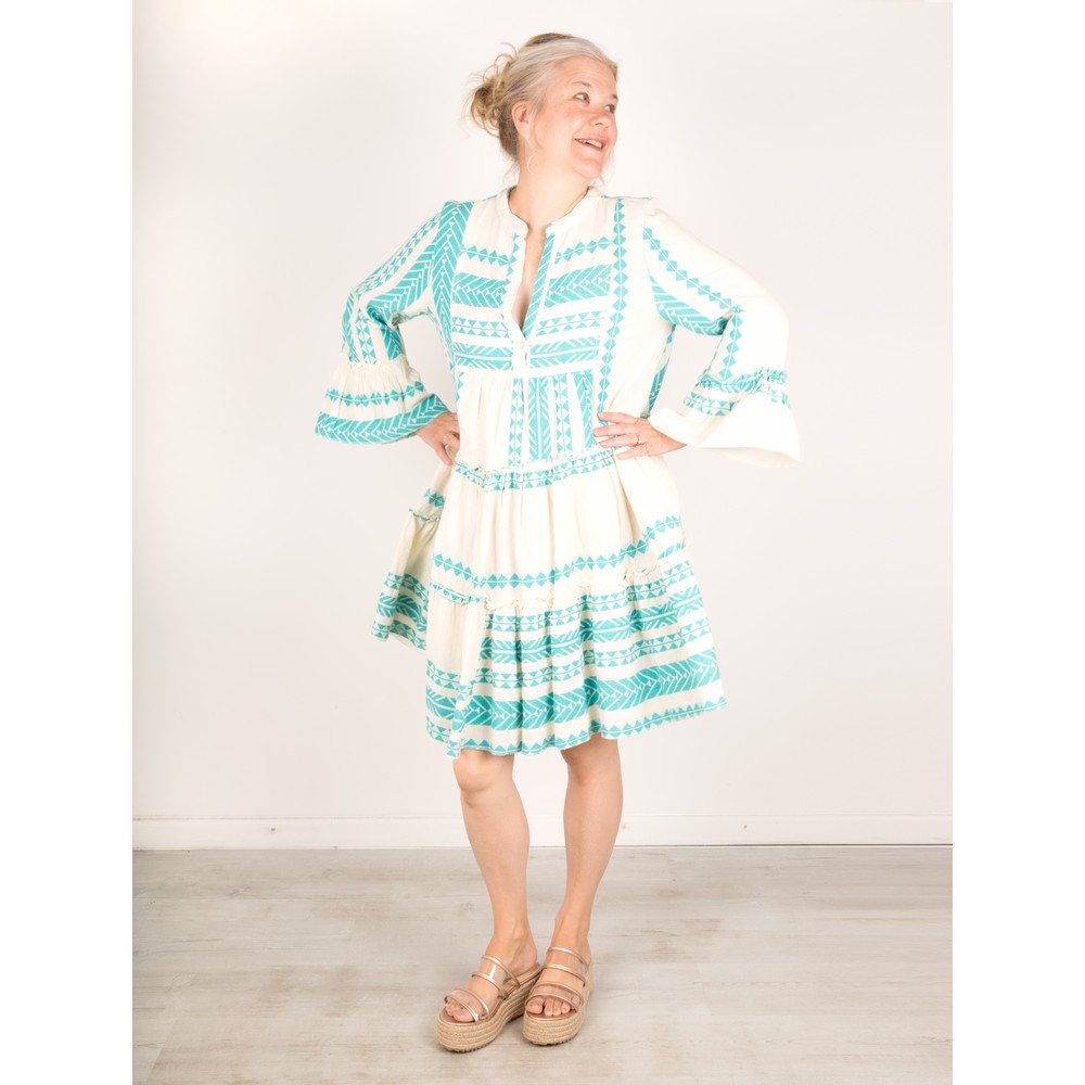 TOC Ella Greek Style Tunic Dress in Teal