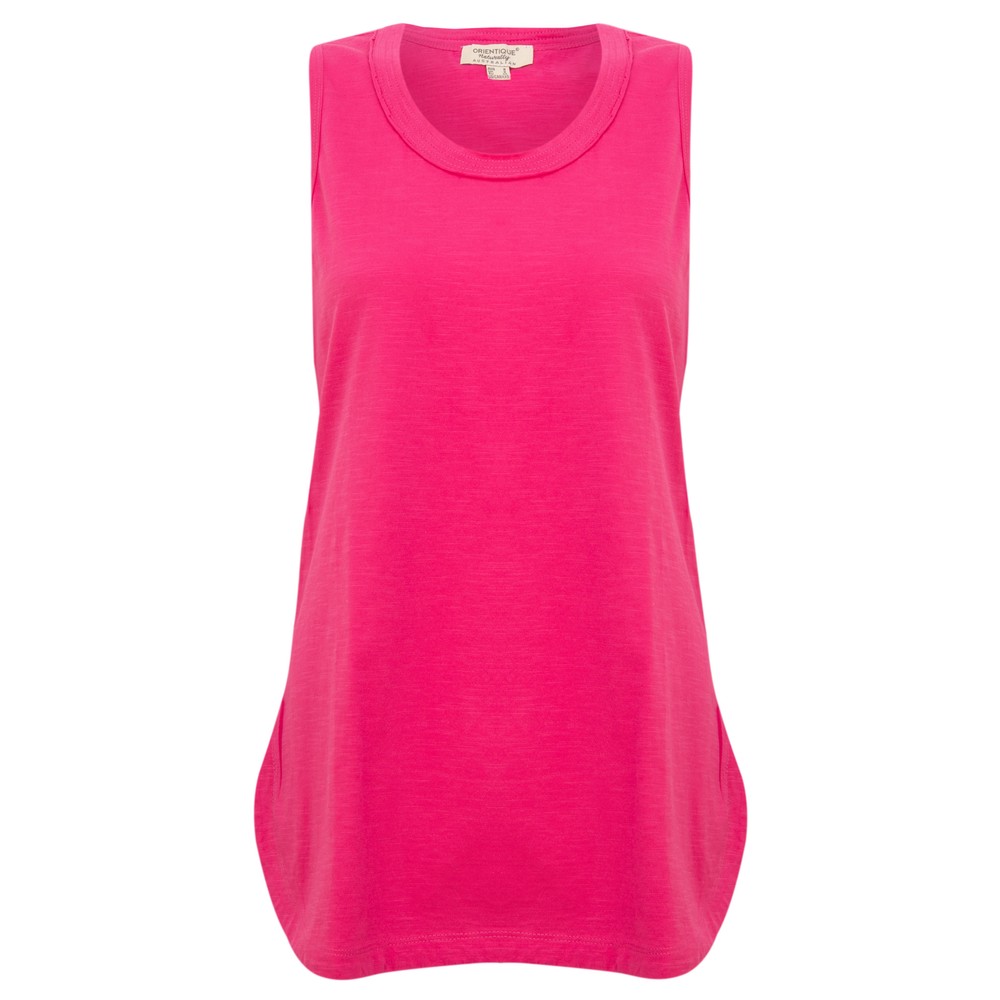 Orientique Essential Cami Tee Top in Pink