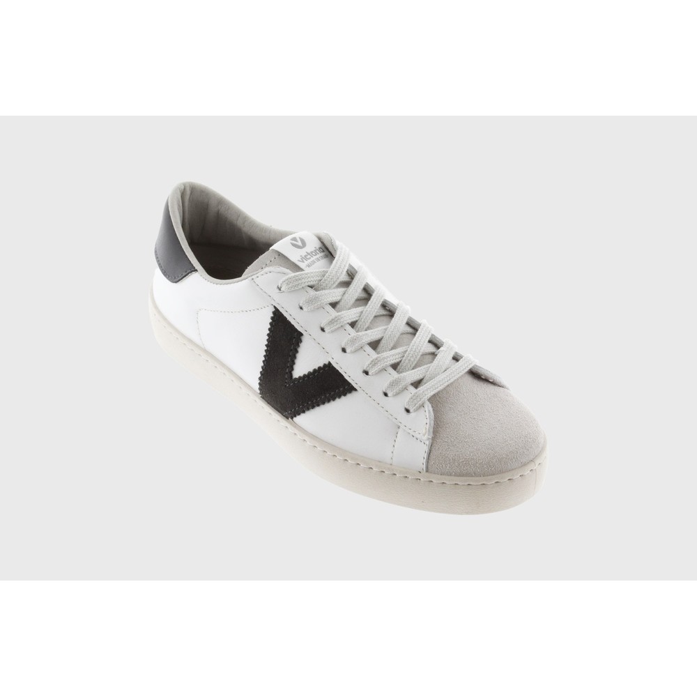 Victoria Shoes Berlin Classic Victoria V Leather Trainer in Anthracita ...