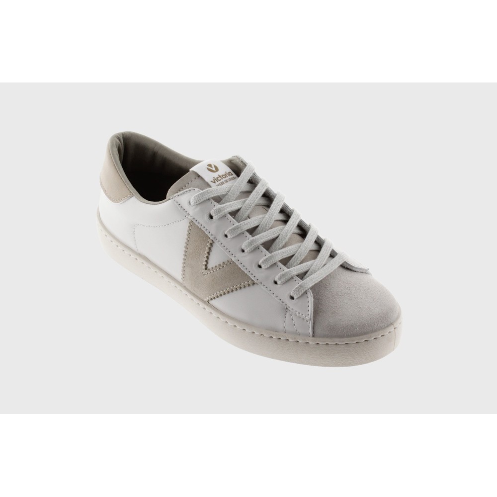 Victoria Shoes Berlin Classic Victoria V Leather Trainer in Hielo ...