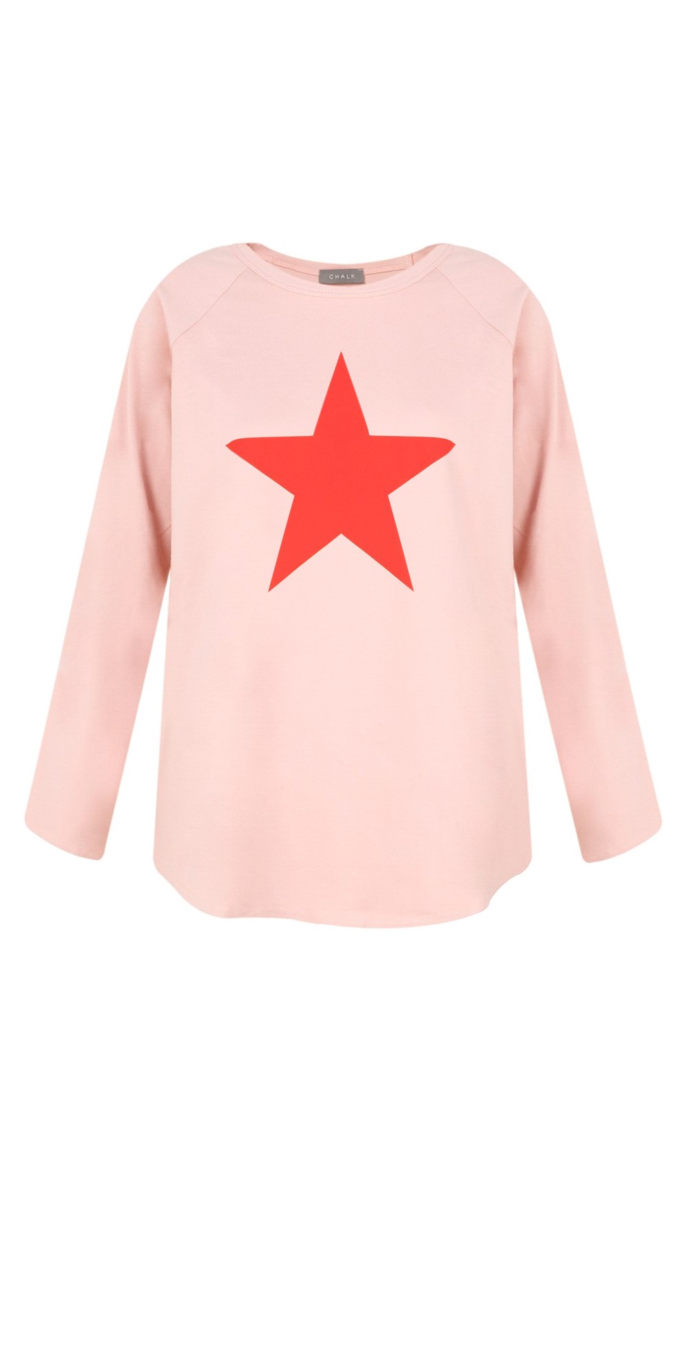 Chalk Gemini Exclusive ! Tasha Pink / Red Star Top in Pink / Red