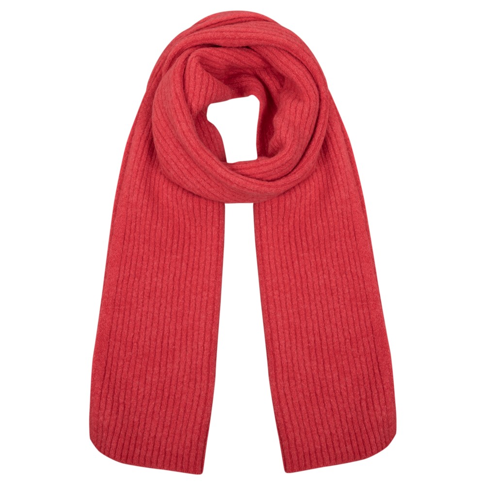 Amazing Woman Chlobo Vertical Ribbed Scarf in Dark Red