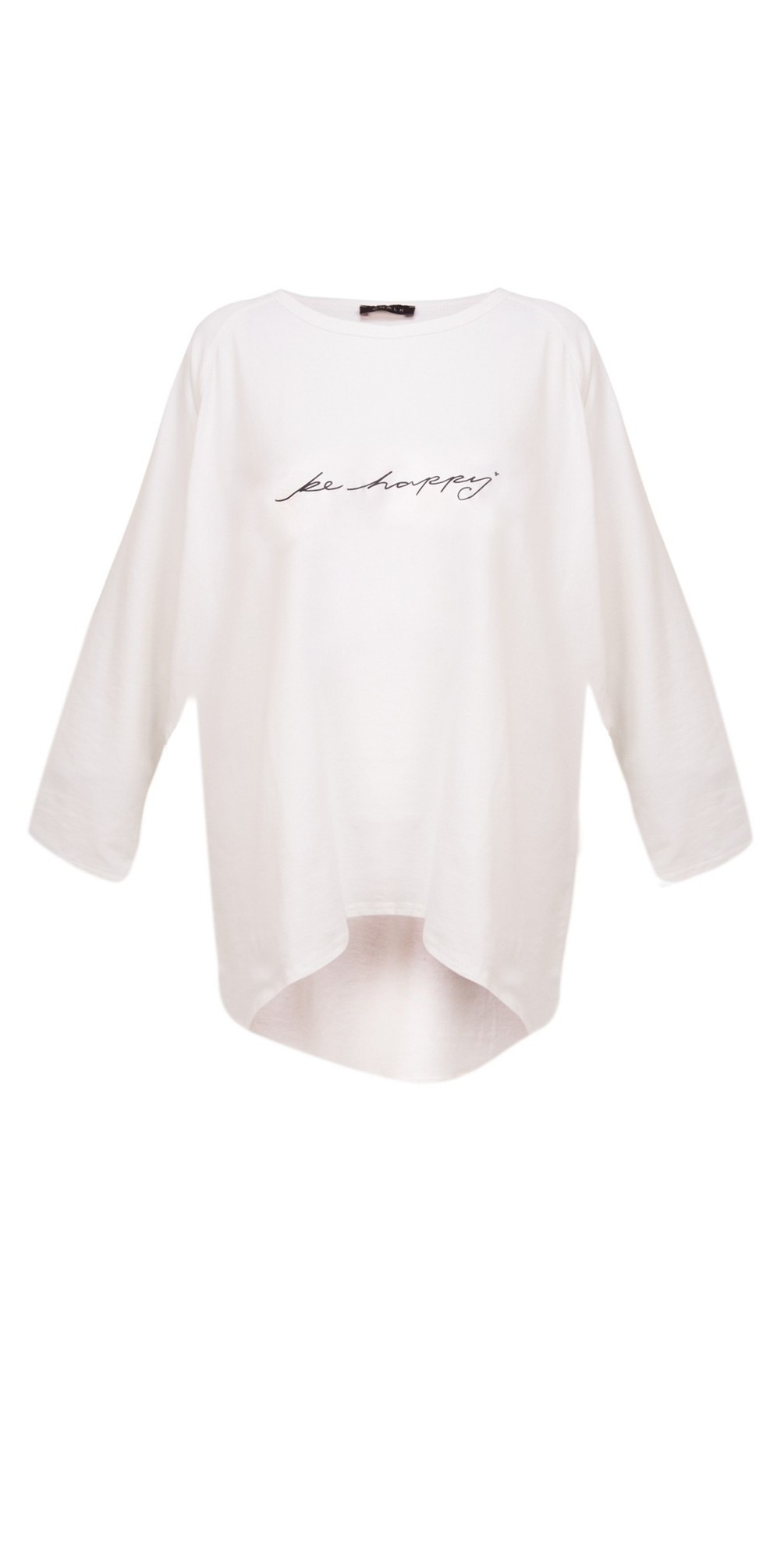 Chalk Robyn Be Happy Top in White / Navy