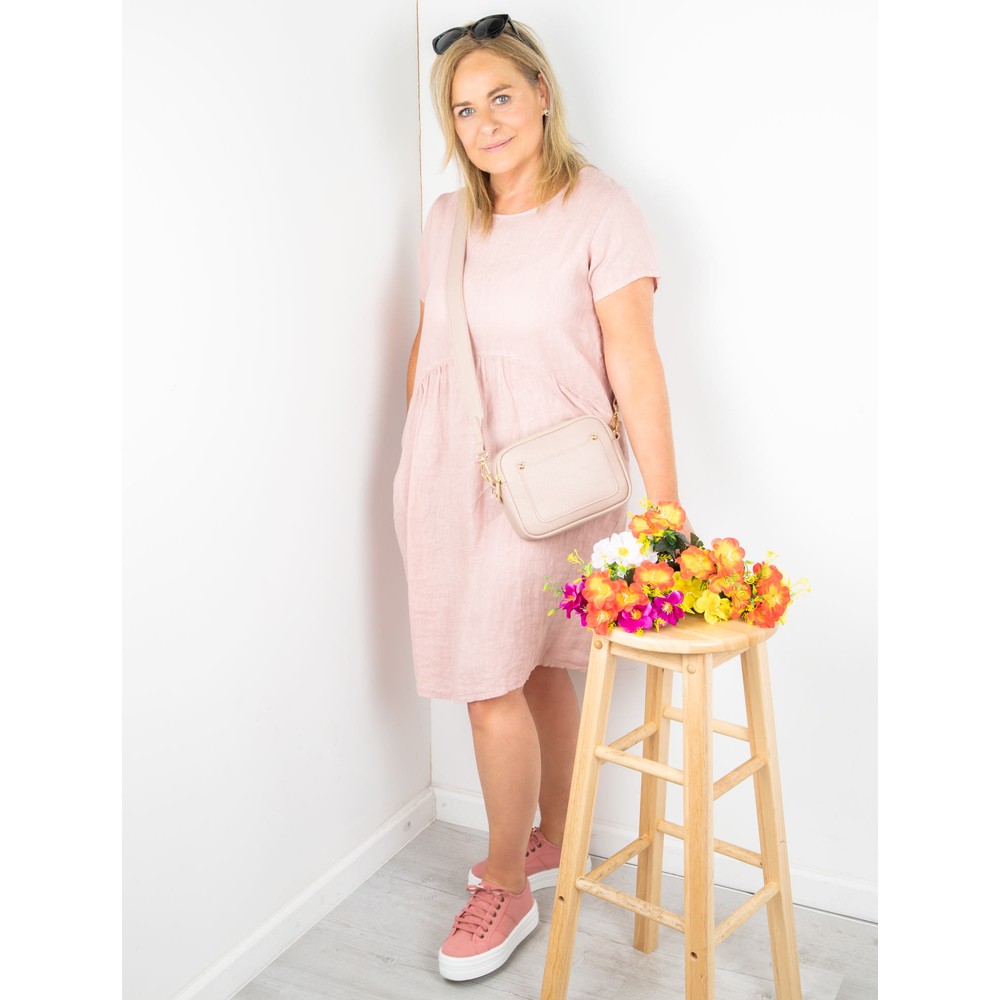 Amazing Woman Lexia Rose Linen Dress in Rose