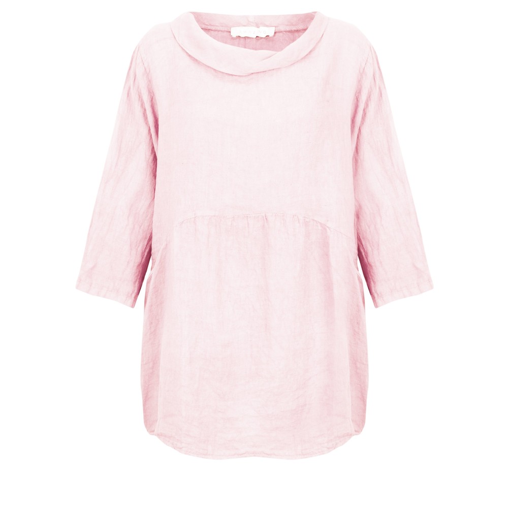 Amazing Woman Lexia Rose Linen Top in Rose