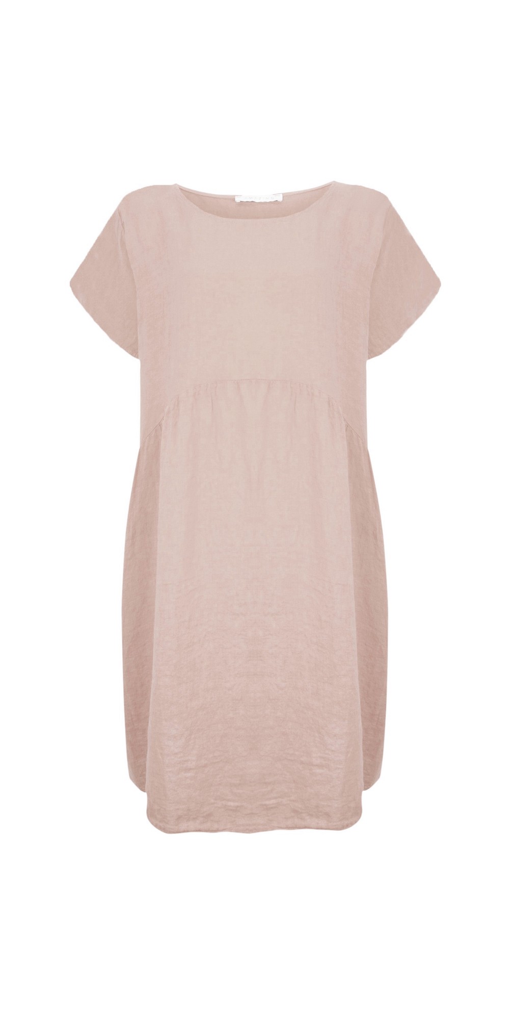Amazing Woman Lexia X Curve Linen Dress in Rose