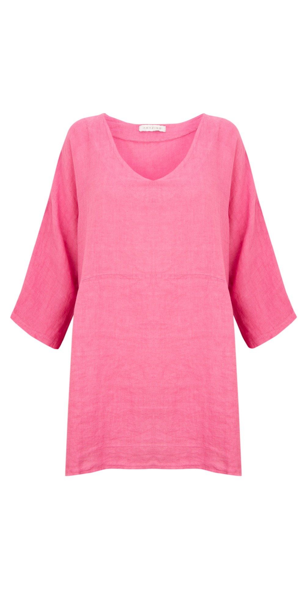 Amazing Woman Tesa X Confetti Pink Linen Top in Pink Confetti