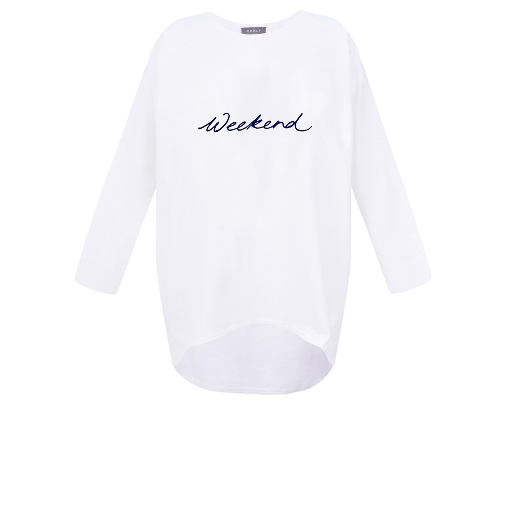 Chalk Robyn Weekend Top in White / Navy