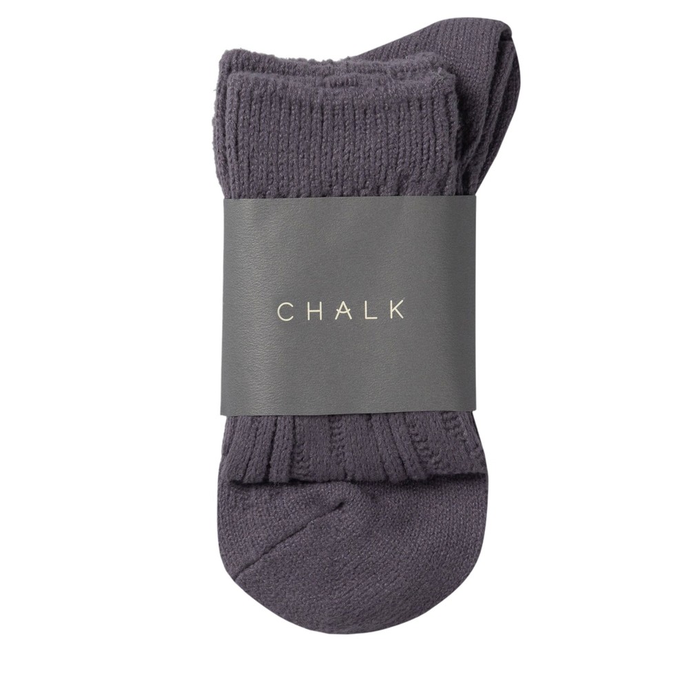 Chalk Cosy Cable Socks in Charcoal