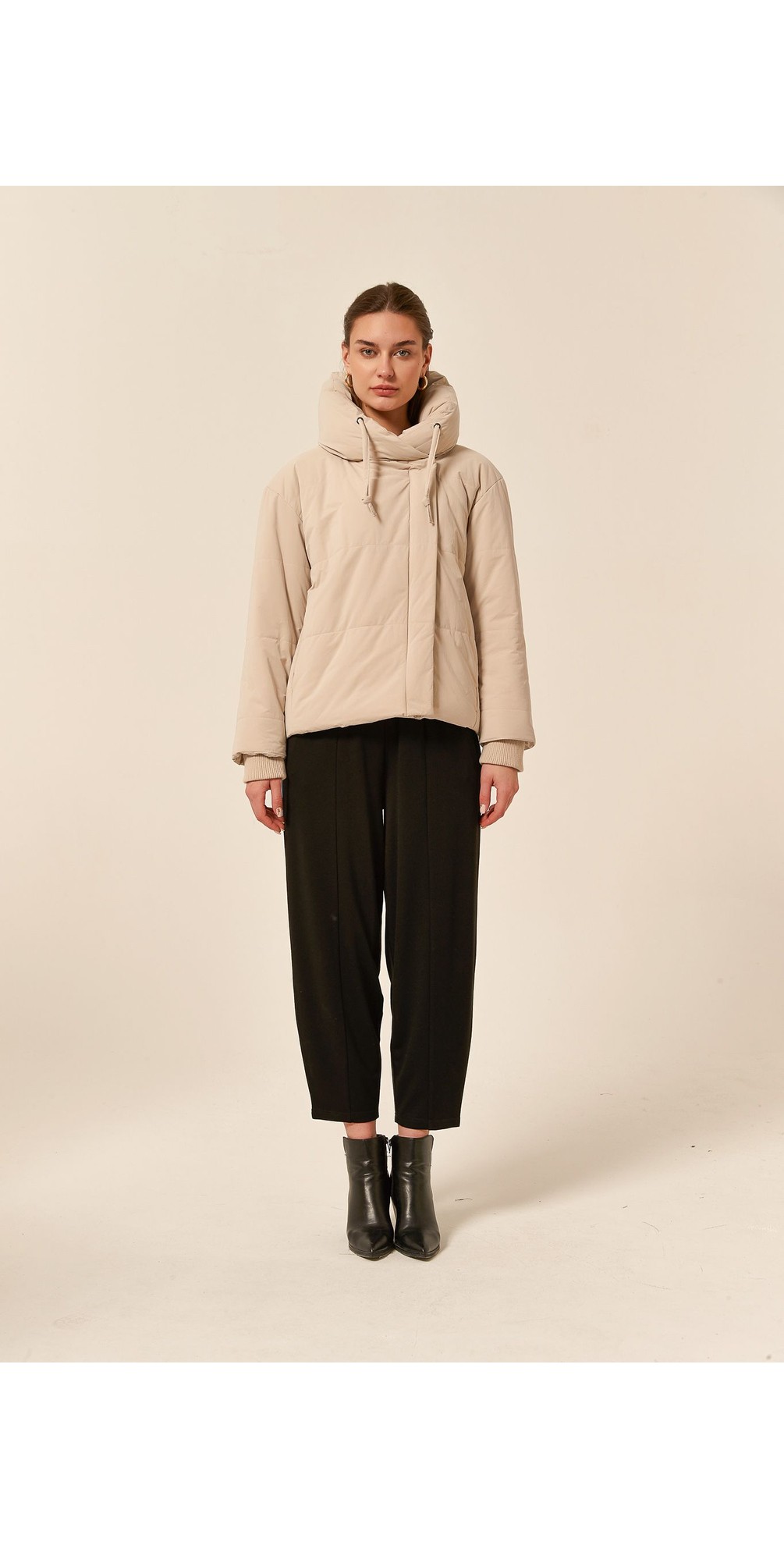 Tirelli Snuggle Collar Jacket in Cream