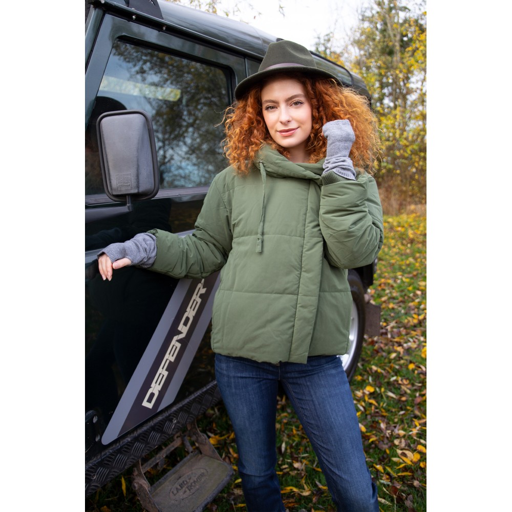 Tirelli Snuggle Collar Jacket in Dark Olive