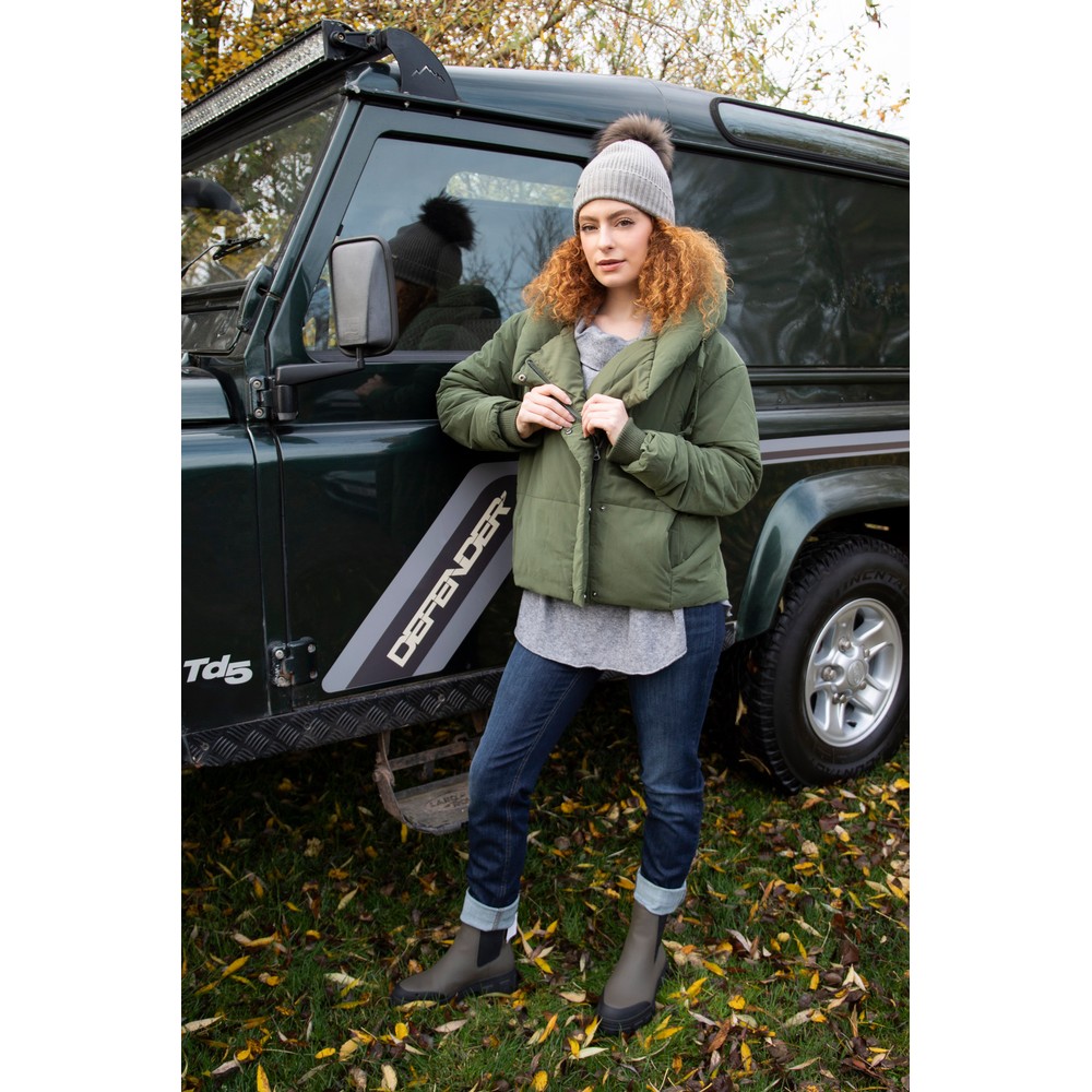 Tirelli Snuggle Collar Jacket in Dark Olive