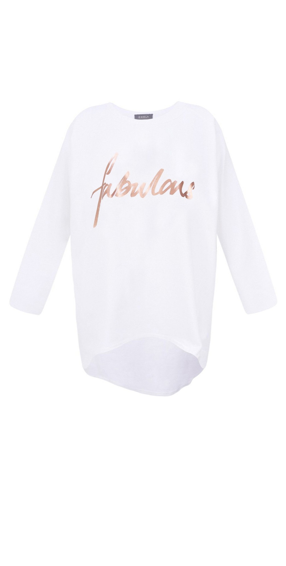 Chalk Robyn Fabulous Top in White / Rose Gold