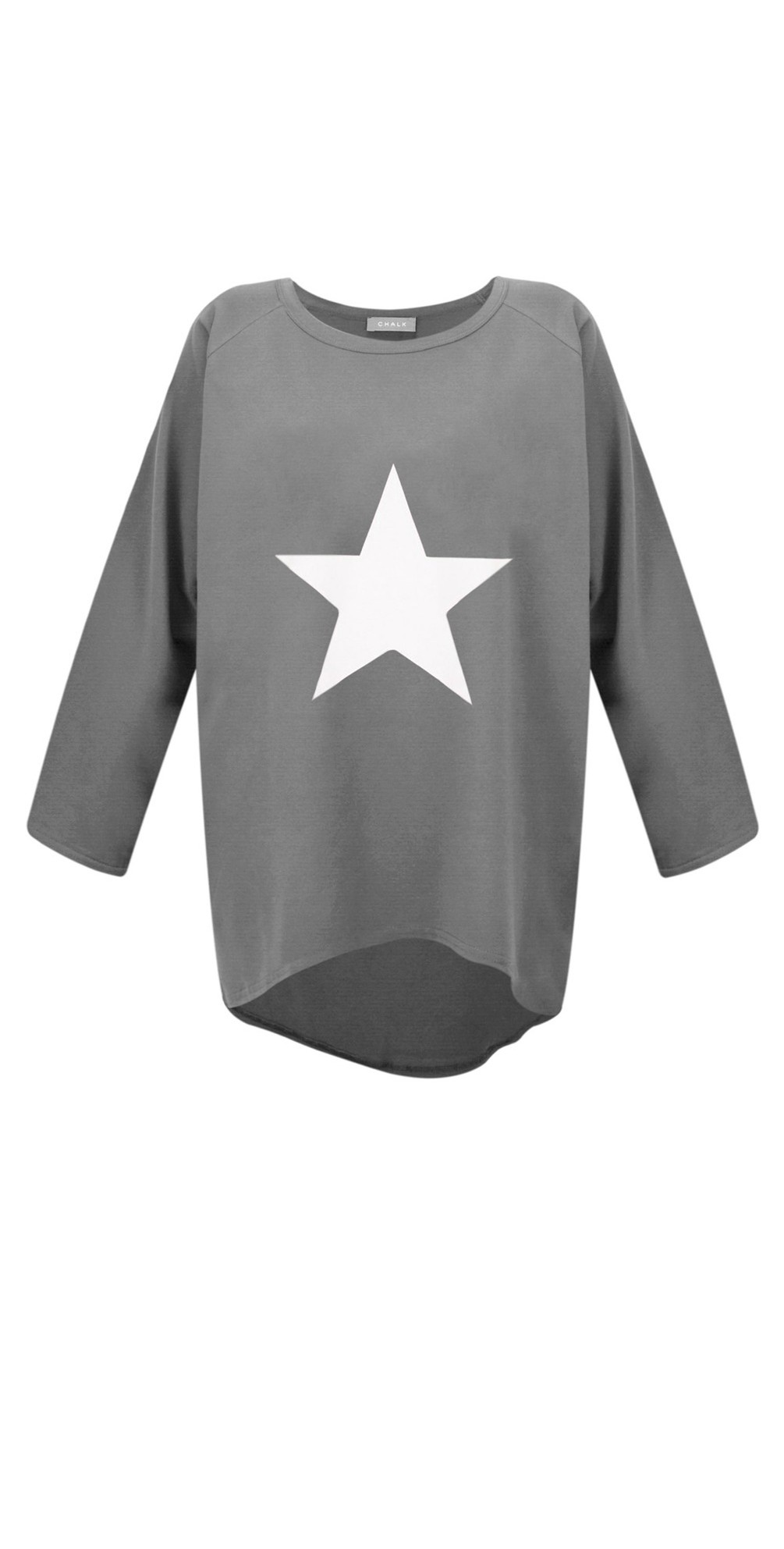 Chalk Robyn Star Top in Charcoal / White