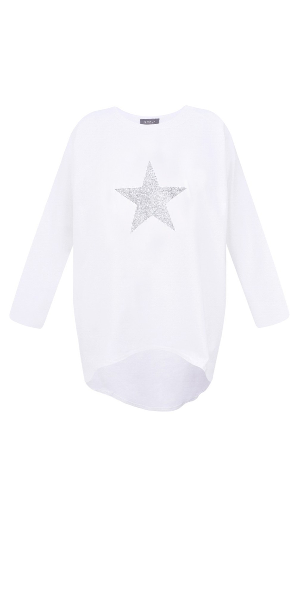 Chalk Robyn Star Top in White / Silver