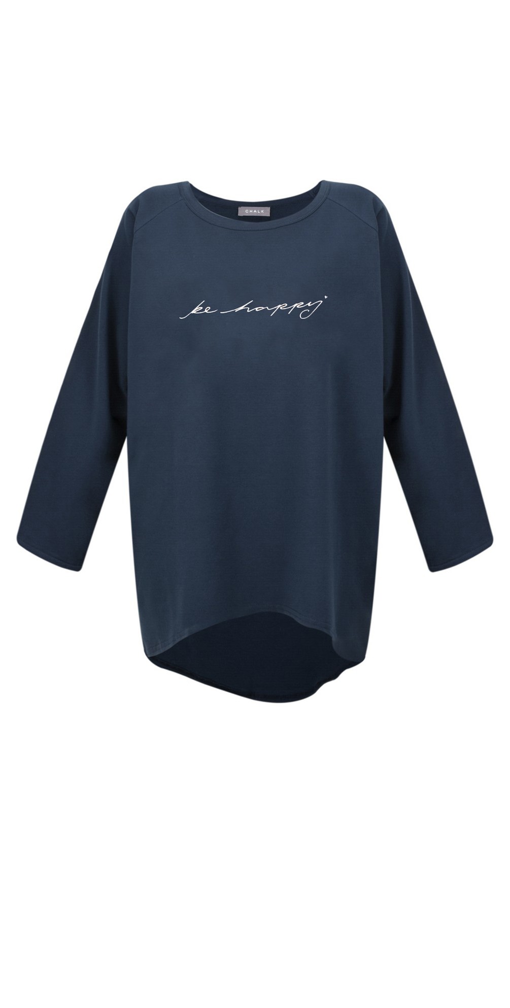 Chalk Robyn Be Happy Top in Navy / White