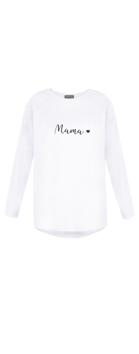 Chalk Tasha Mama Top- Gemini Exclusive ! in White / Navy