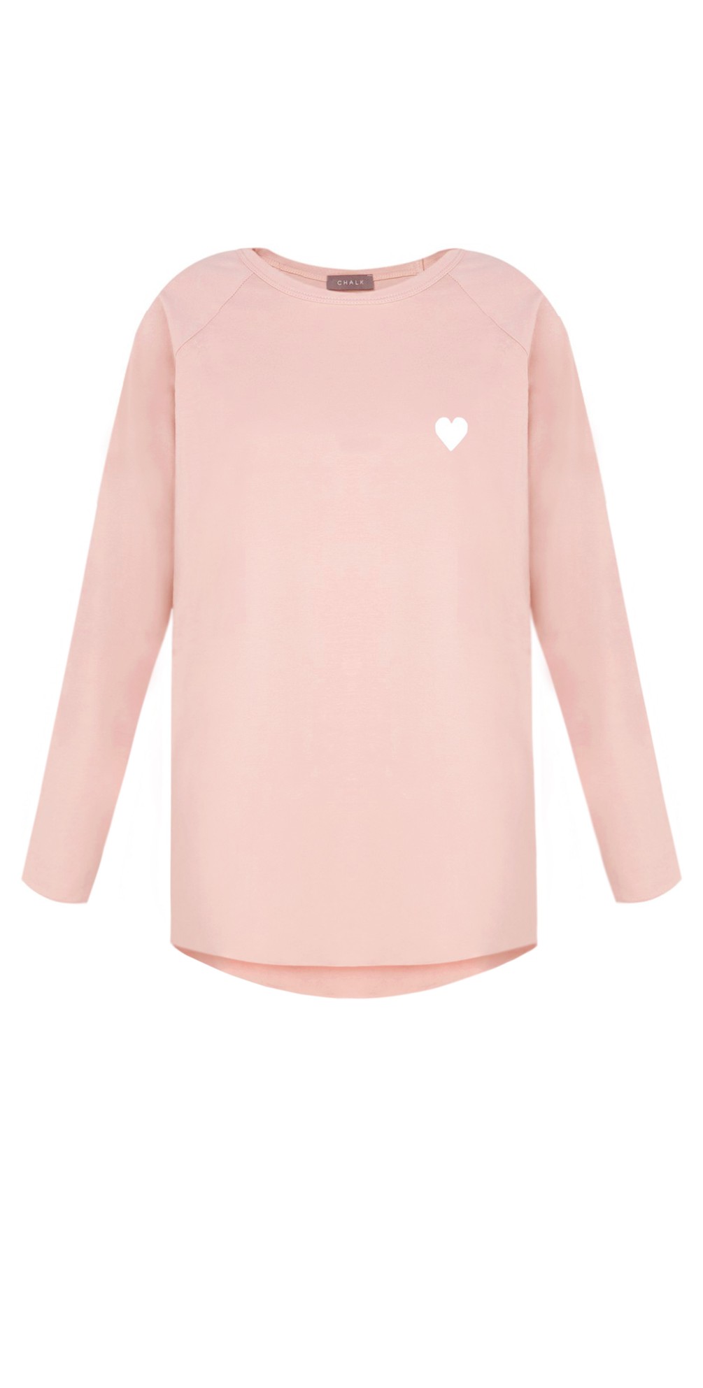 Chalk Tasha Pink Heart Top in Pink / White