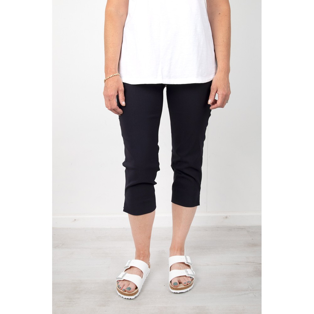 Robell Marie 07 Navy Cropped Trouser in Navy 69
