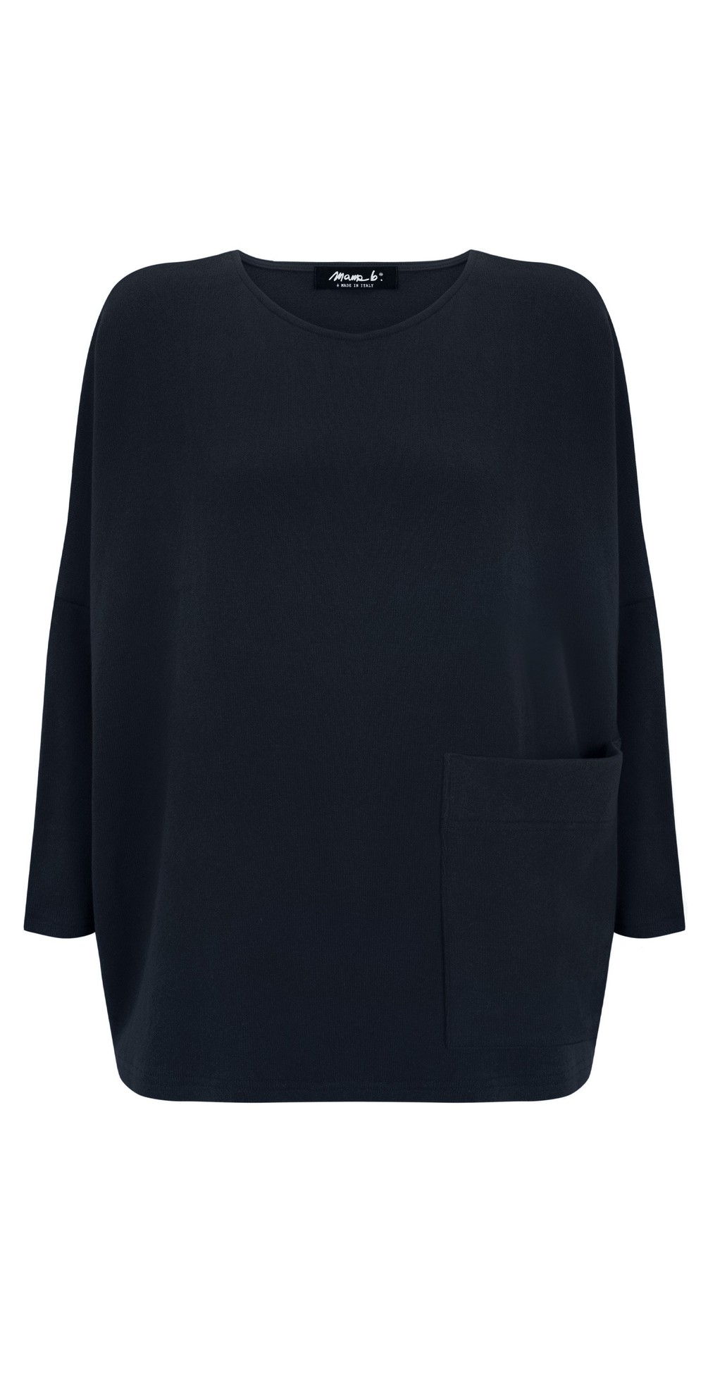 Mama B Choux Plain Fleece Jumper in Blu