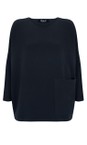 Mama B Choux Plain Fleece Jumper in Blu