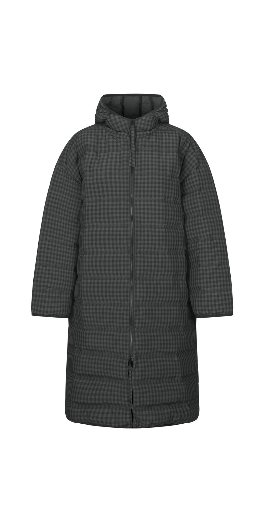 Masai Clothing Tika Down Coat in Volcanic / black