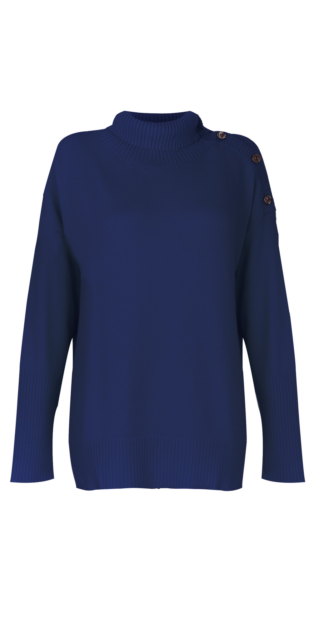Foil Bright As A Button Jumper in Brilliant Blue