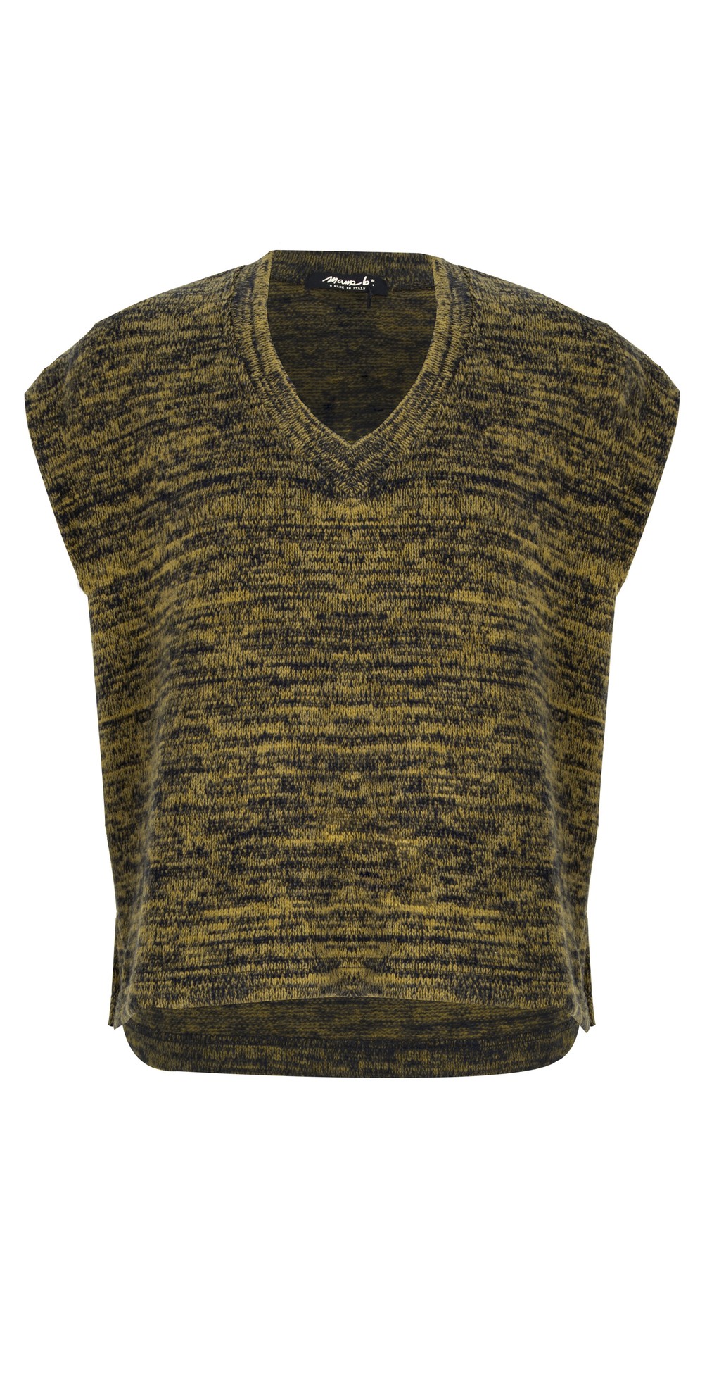 Mama B Carey Space Knit Vest in Olio