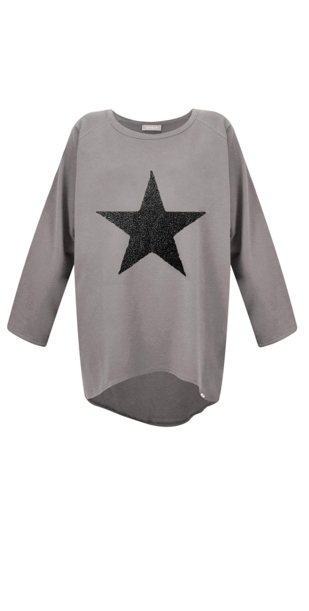 Chalk Robyn Star Top in Mouse / Black Glitter