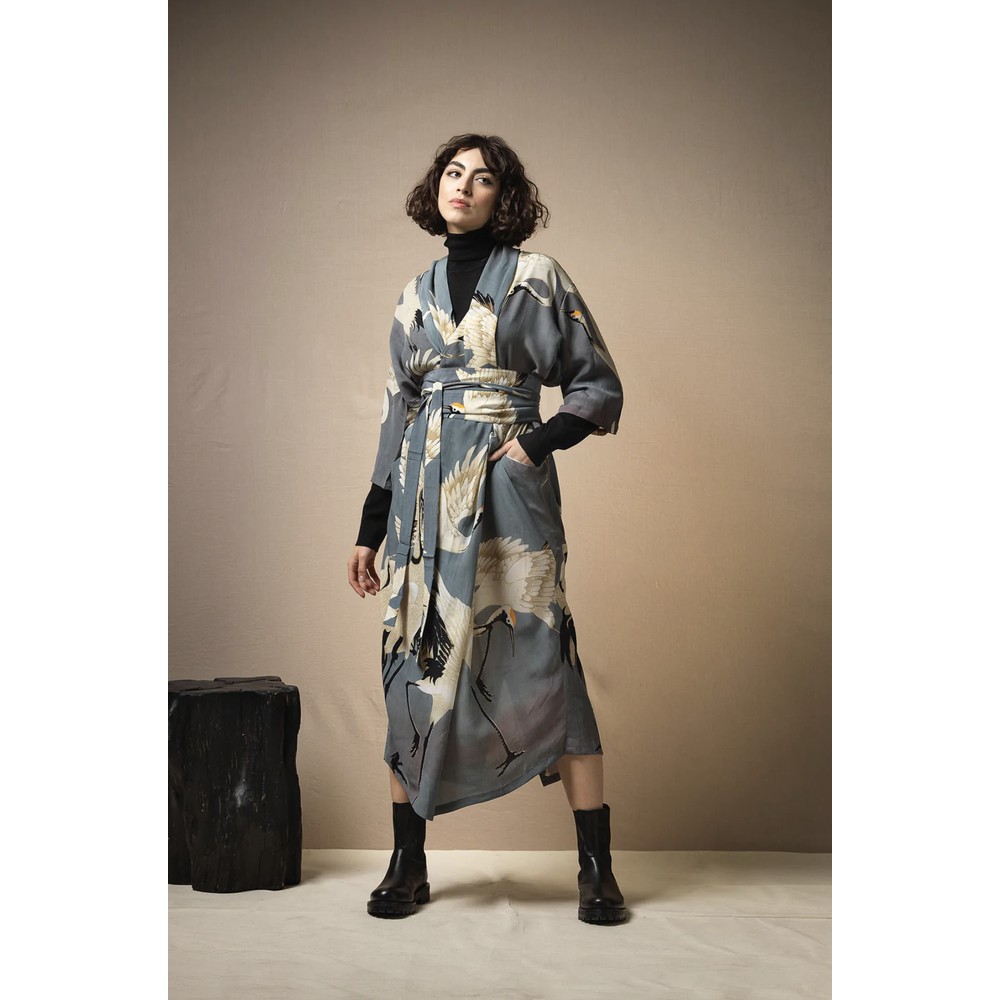 One Hundred Stars Rachel Dress Stork Slate in Stork Slate