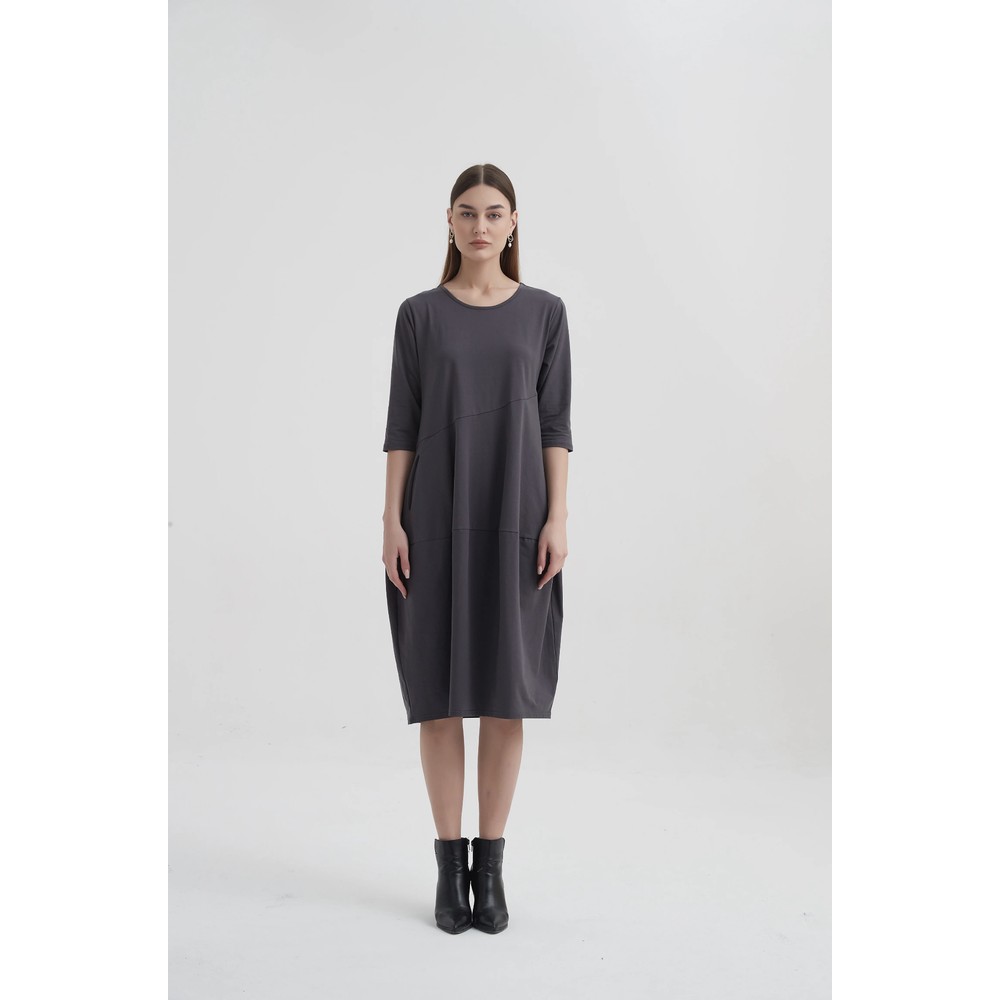 Tirelli Diagonal Seam Dress in Slate