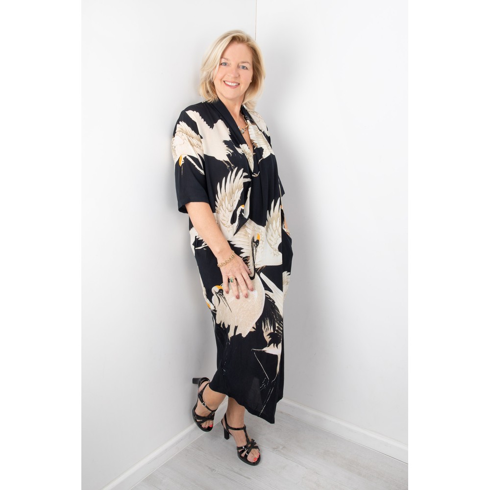 One Hundred Stars Rachel Dress Stork Black in Stork Black