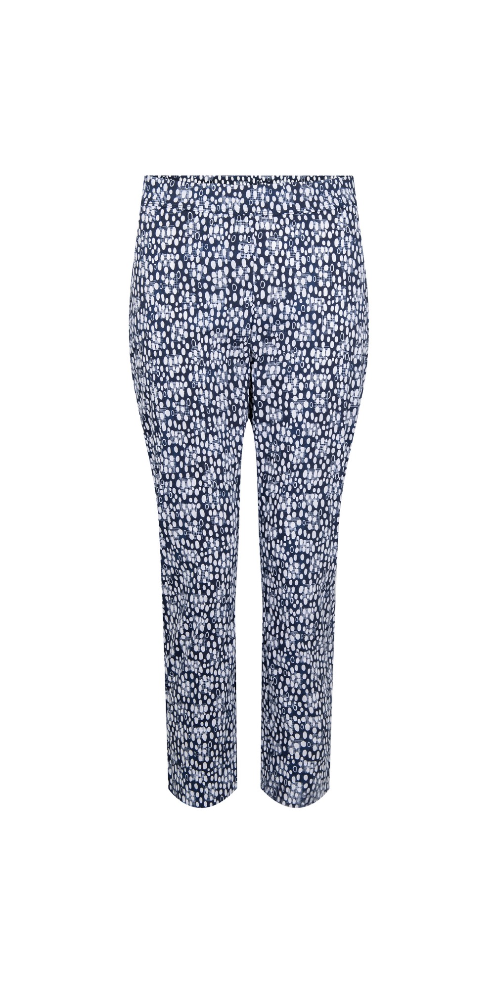 Foil Fuss Free Capri Trapeze Print Trouser in What The Hash